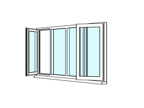 uPVC Quadruple Casement Windows fitting. Expert windows installation