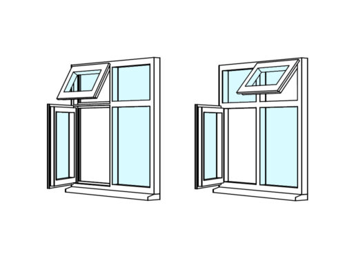 Aluminium Double Casement Windows with top double leaf quality installation